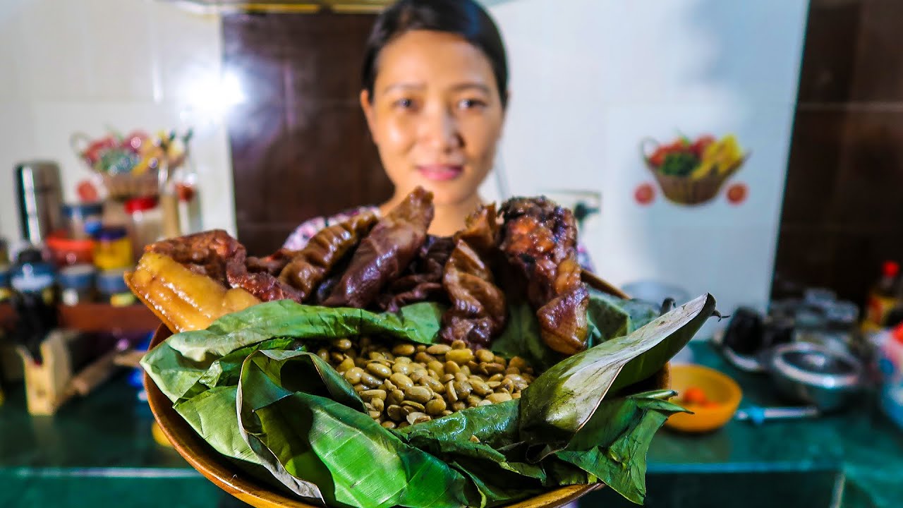 How To Cook Smoked Pork And Intestines Cooked With AXONE (Akhuni) | How ...