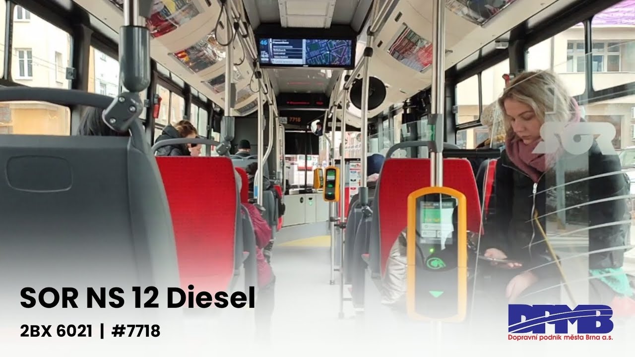 SOR NS 12 Diesel • 2BX 6021, #7718 • DPMB | MHD Brno - YouTube