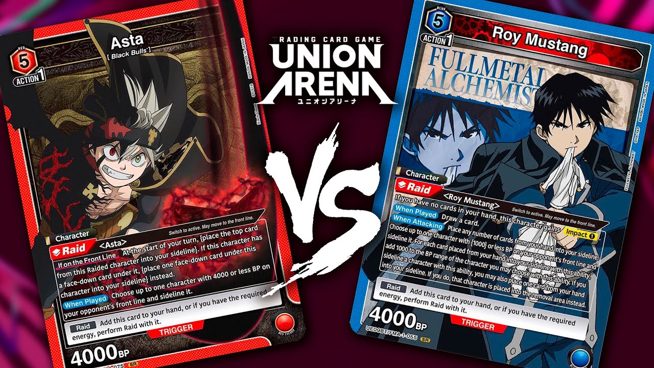 Union Arena Red Asta Rush vs Blue Roy Mustang Control | Clash of Power ...