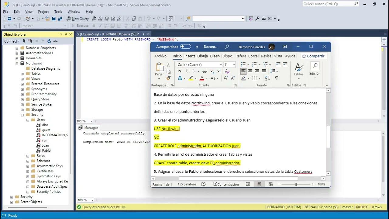 Usuarios y logins en sql managment studio - YouTube