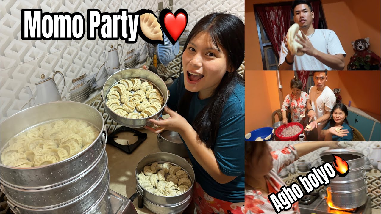 KATY BHAD GHAR MAI CHICKEN MOMO BANAYERA KHAYO 🥟🙌 RASILO MOMO🤤 ️ - YouTube