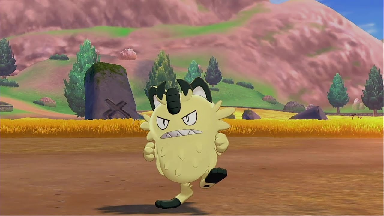 Full Odds Wild Shiny Galarian Meowth - Pokemon Sword/Shield - YouTube