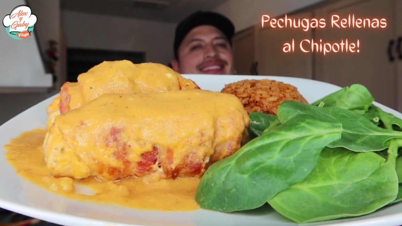 PECHUGAS RELLENAS AL CHIPOTLE ! RECETA - YouTube