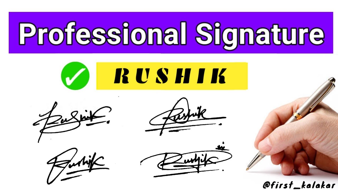 Letter R signature ideas | Rushik name signature style | R name ka ...