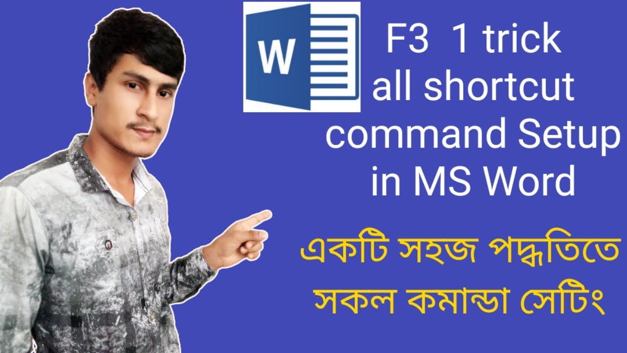 Ms word shortcut keys | 1 trick all command setup in ms word - YouTube