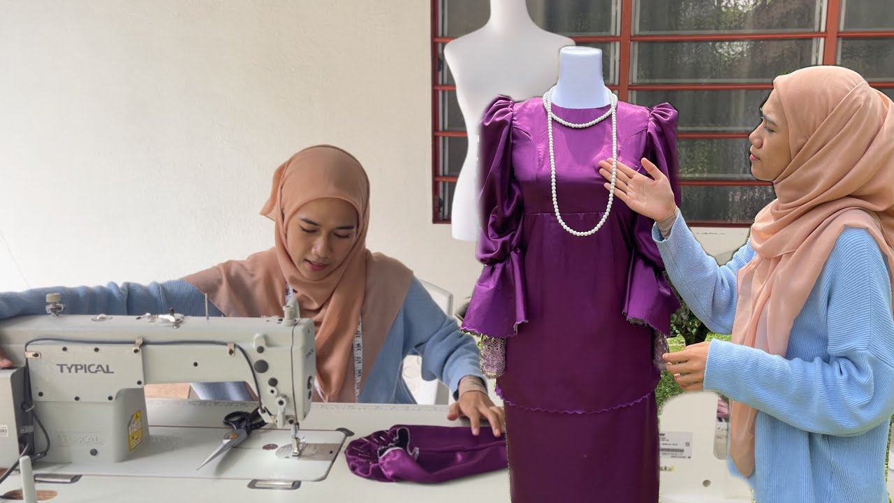 EXCLUSIVE! ROZEK BUAT BAJU RAYA SENDIRI! I made a baju kurung in 4 ...