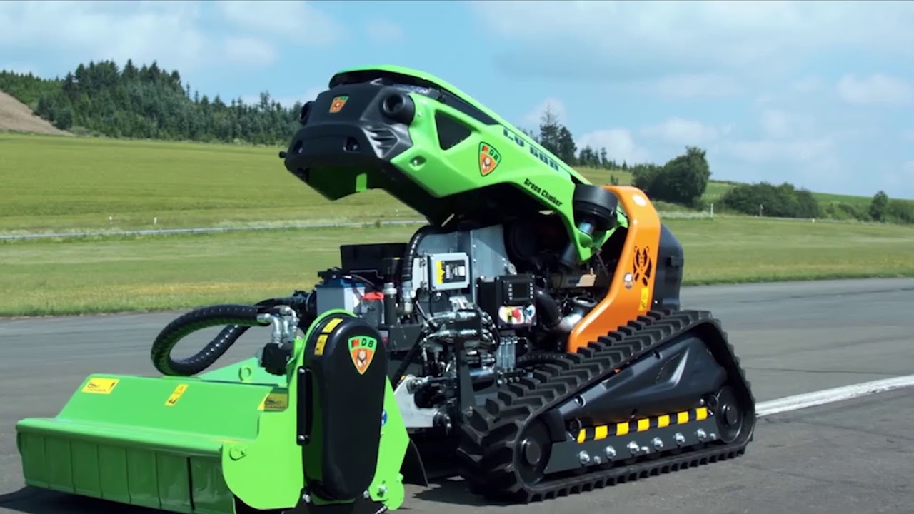 Bobcat of St. Louis: Green Climber Remote Control Slope Mowers - YouTube