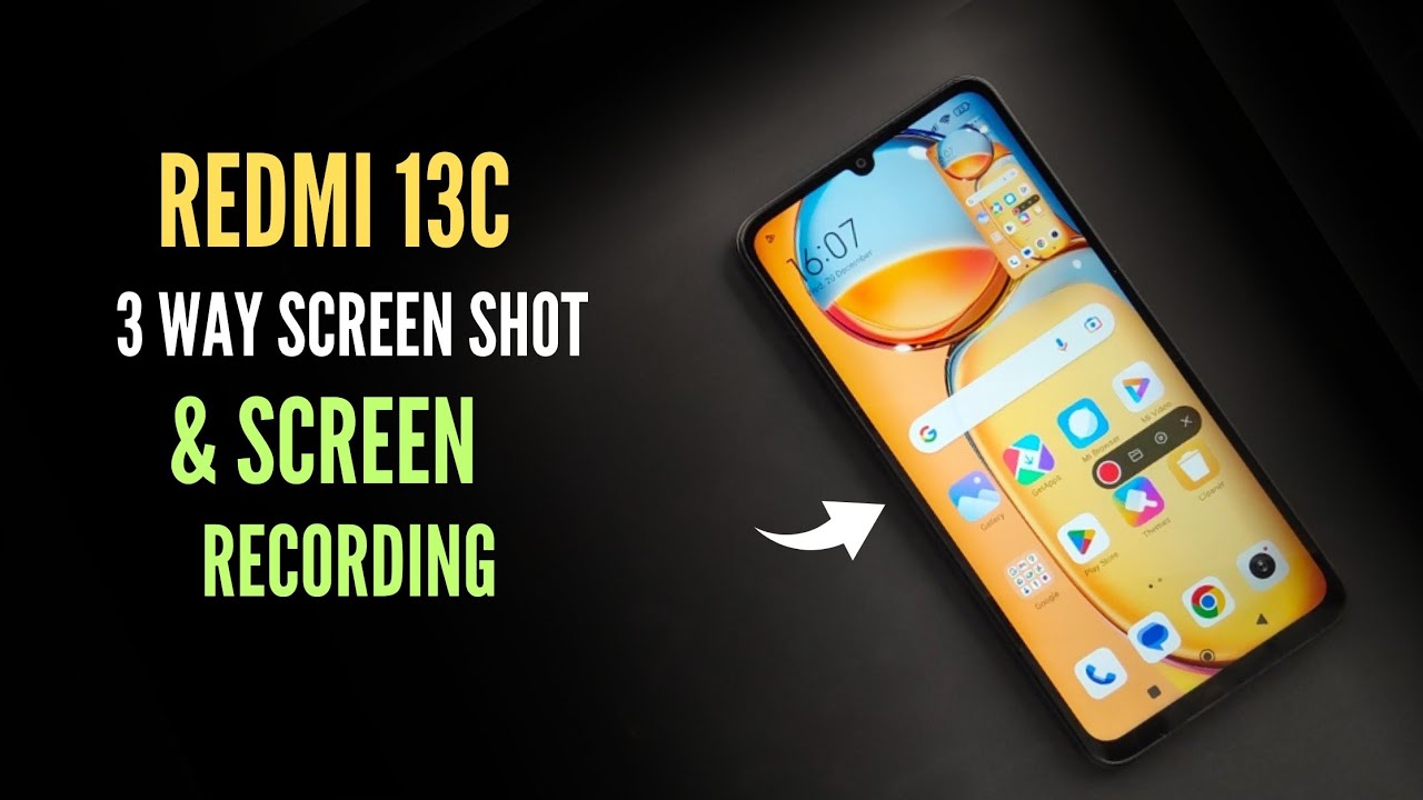 Redmi 13C Take Screenshots & Screen Recording | - YouTube