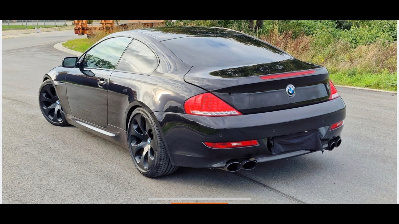 BMW 650i E63 drive-by straight pipe sports exhaust system - YouTube
