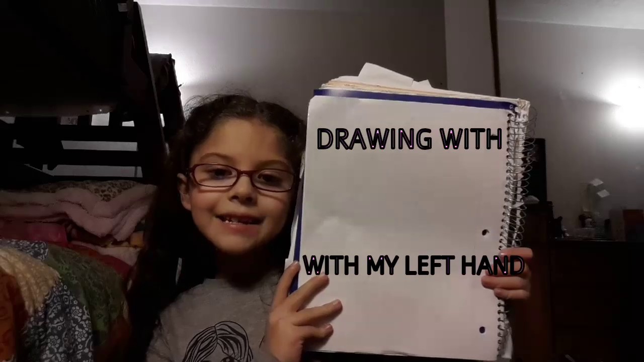 DRAWING WITH MY LEFT HAND!! - YouTube