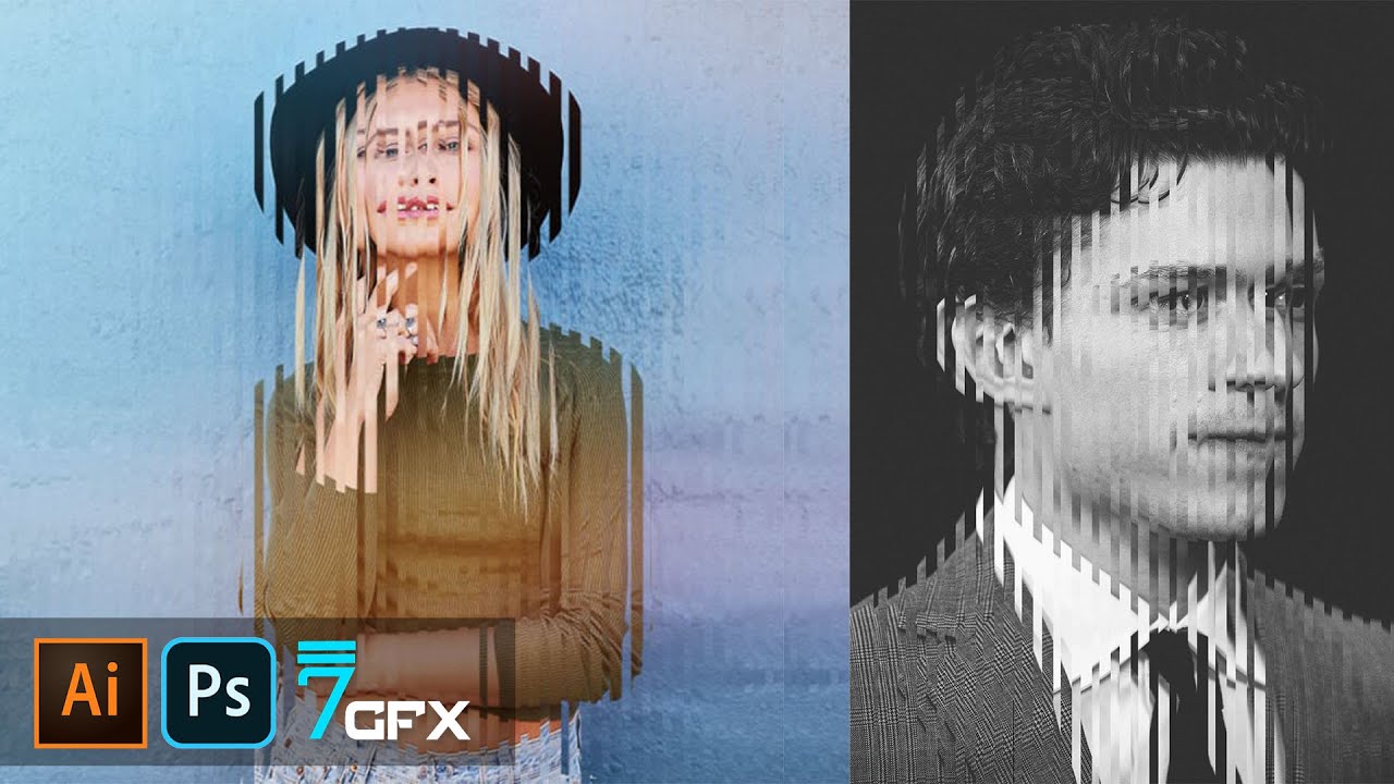 Portrait With Lines | Photoshop Tutorial - YouTube