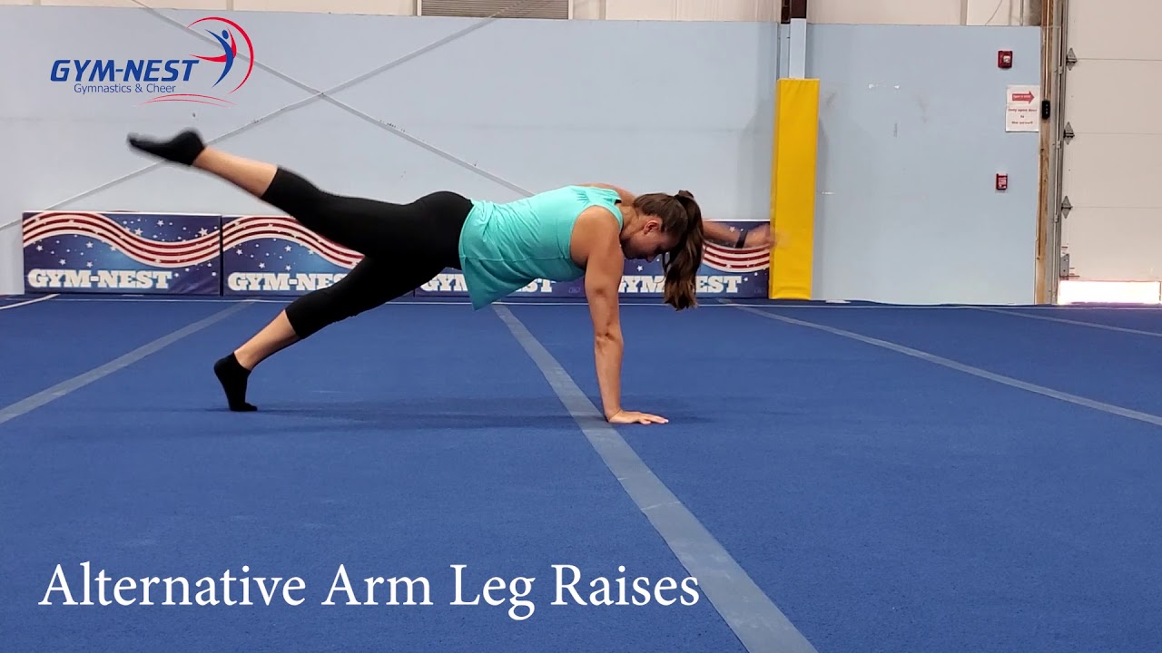 Alternative Arm Leg Raises - YouTube