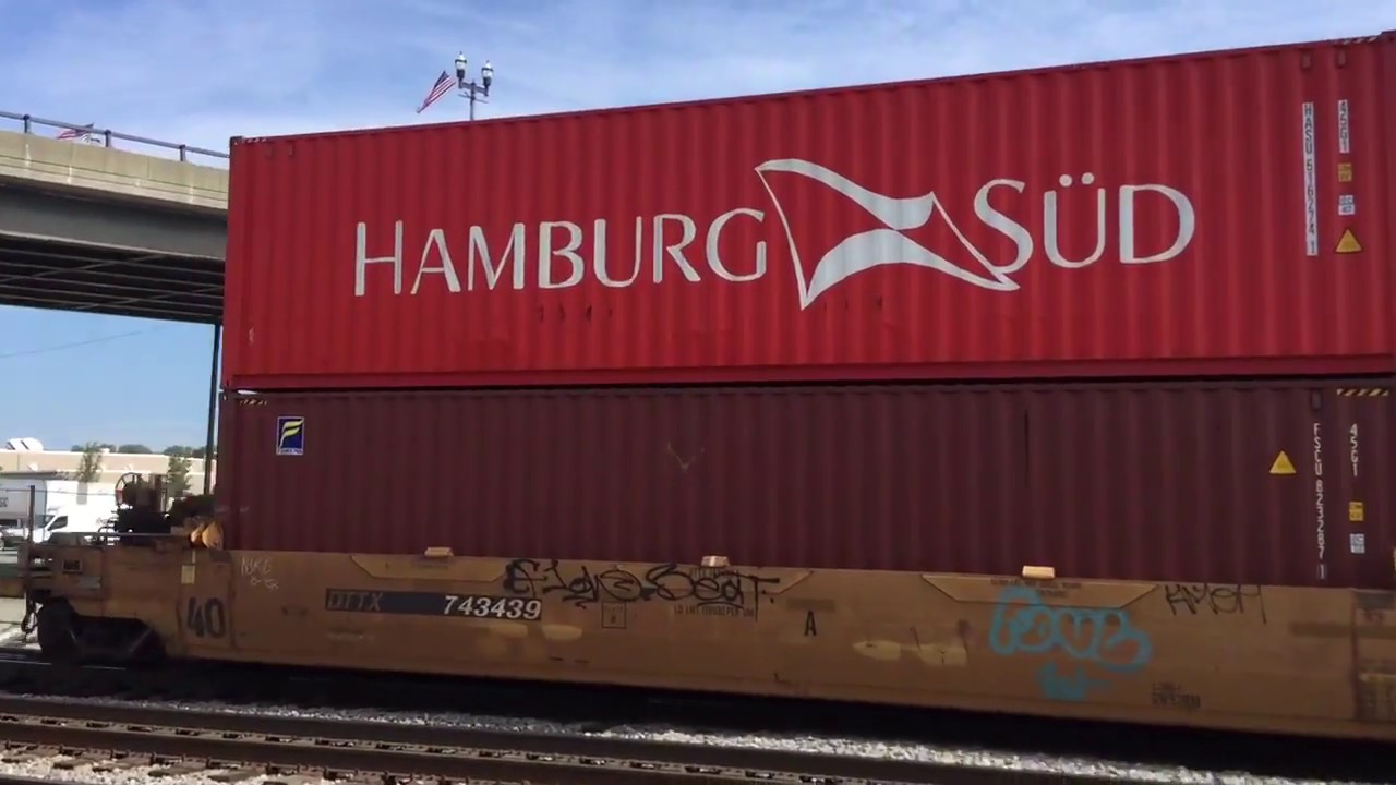 Eastbound NS double stack - YouTube