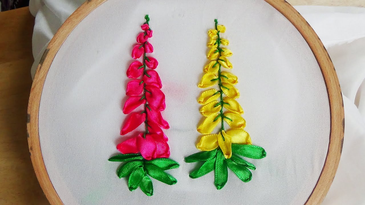 Hand Embroidery: Ribbon Work - YouTube