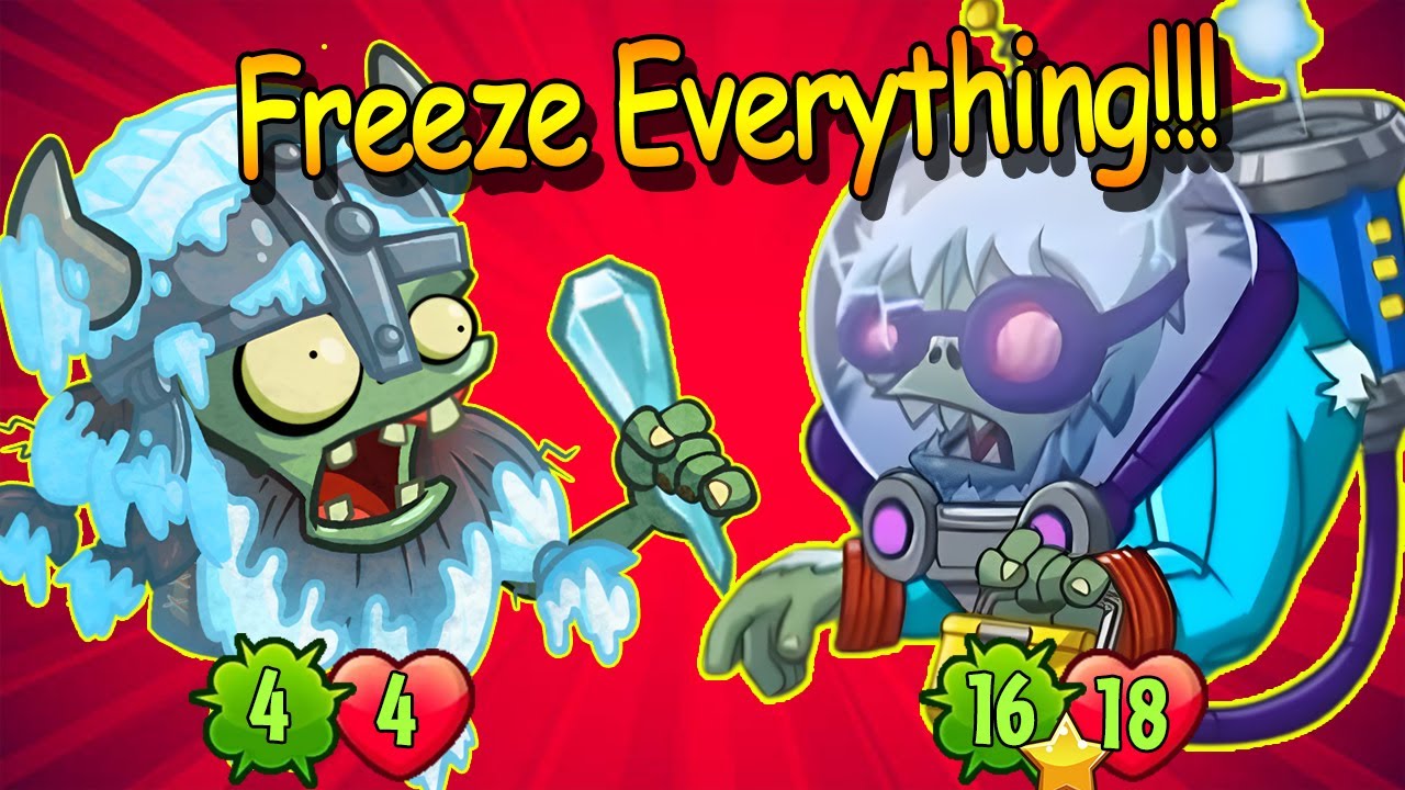 FREEZE EVERYTHING With Unthawed Viking + Cyro-Yeti Combo PvZ Heroes ...