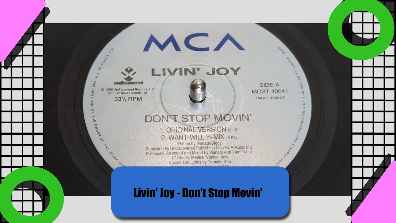 Livin' Joy - Don't Stop Movin' (1996 12" Single) - YouTube