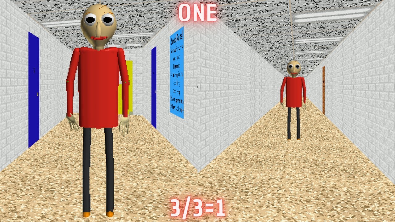 3/3=1, Right? - One - Baldi's Basics Mod - YouTube