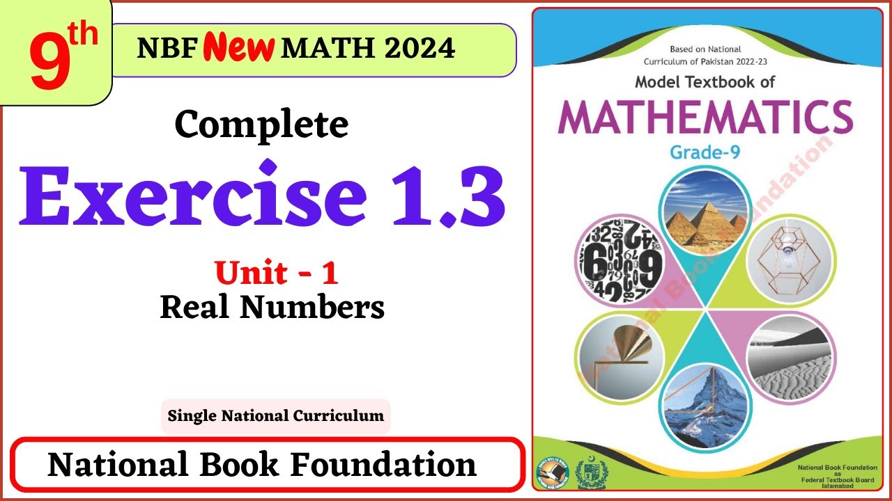 Class 9 Maths Chapter 1 Exercise 1.3 | National Book Foundation Class 9 ...
