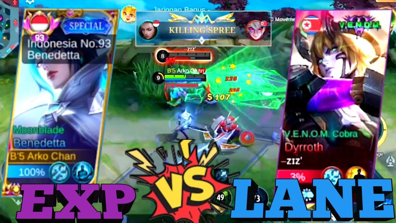 GAMEPLAY BENEDETTA EXP VS DYRROTH | BUILD BENEDETTA TERSAKIT 2023 ...