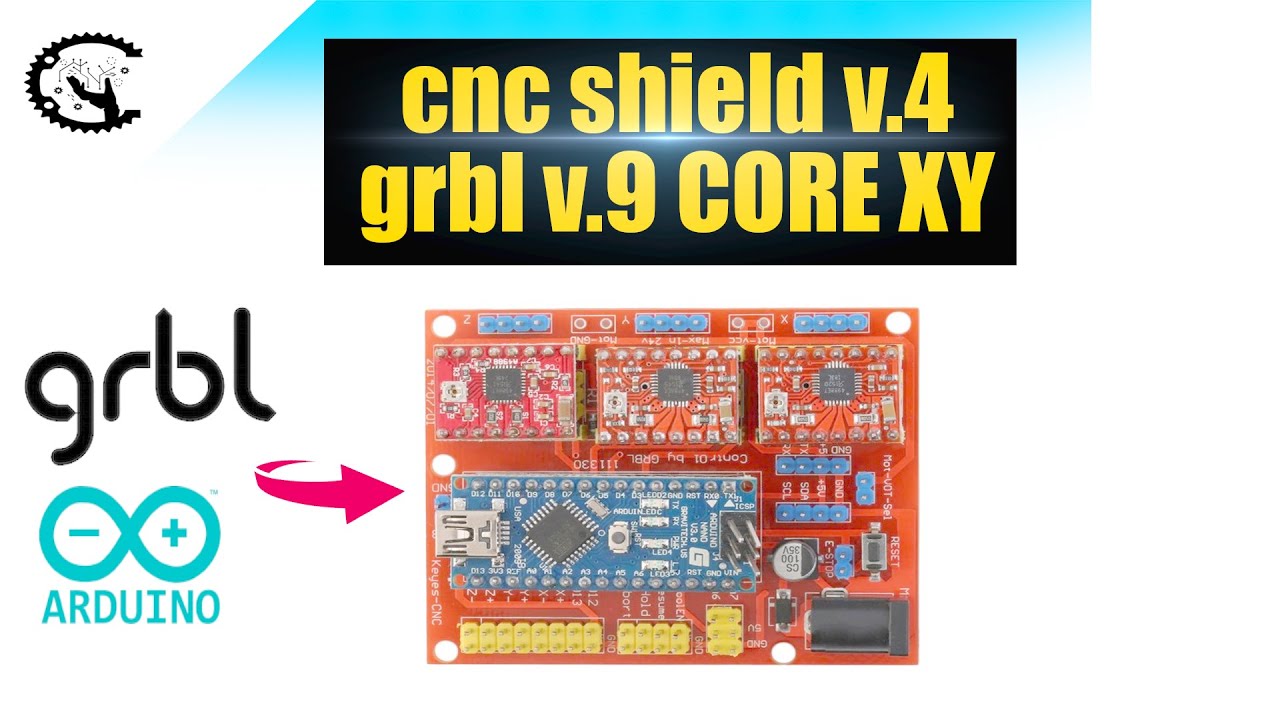 CNC SHIELD V4 CORE XY + SERVO - YouTube