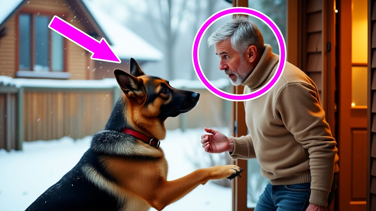 Frozen German Shepherd Puppies Beg to Enter. Man Is Shocked by What ...