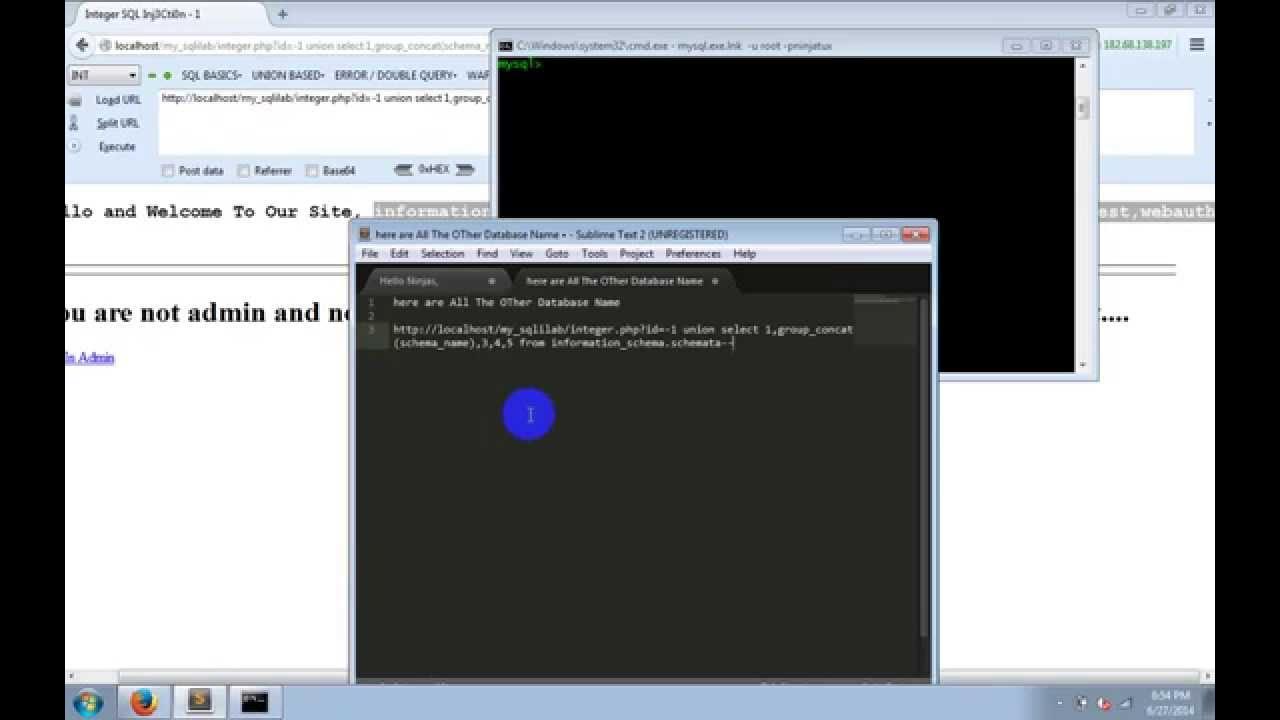 Integer Based SQL Injection Full Pwnage - YouTube