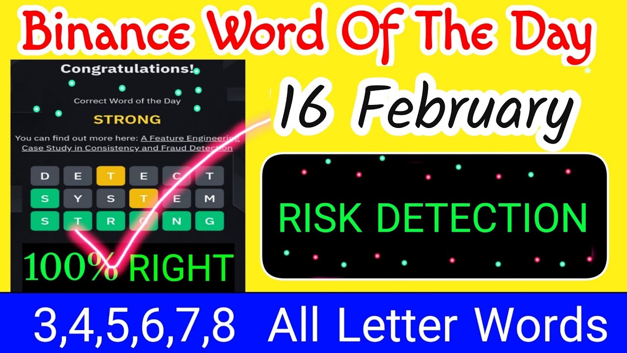Binance Word Of The Day | Risk Detection Theme | Crypto Wodl Answers ...