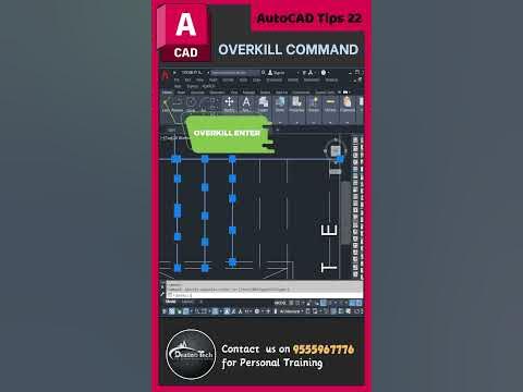 AutoCAd Tips 22- How to use OVERKILL Command in AutoCAD #autocad #autocadtips - YouTube