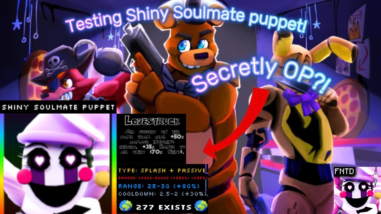 Roblox FNAF | Five Night's TD | Testing out the new shiny soulmate ...