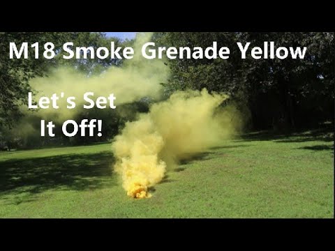 M18 Smoke Grenade Yellow, Let's Set It Off! - YouTube
