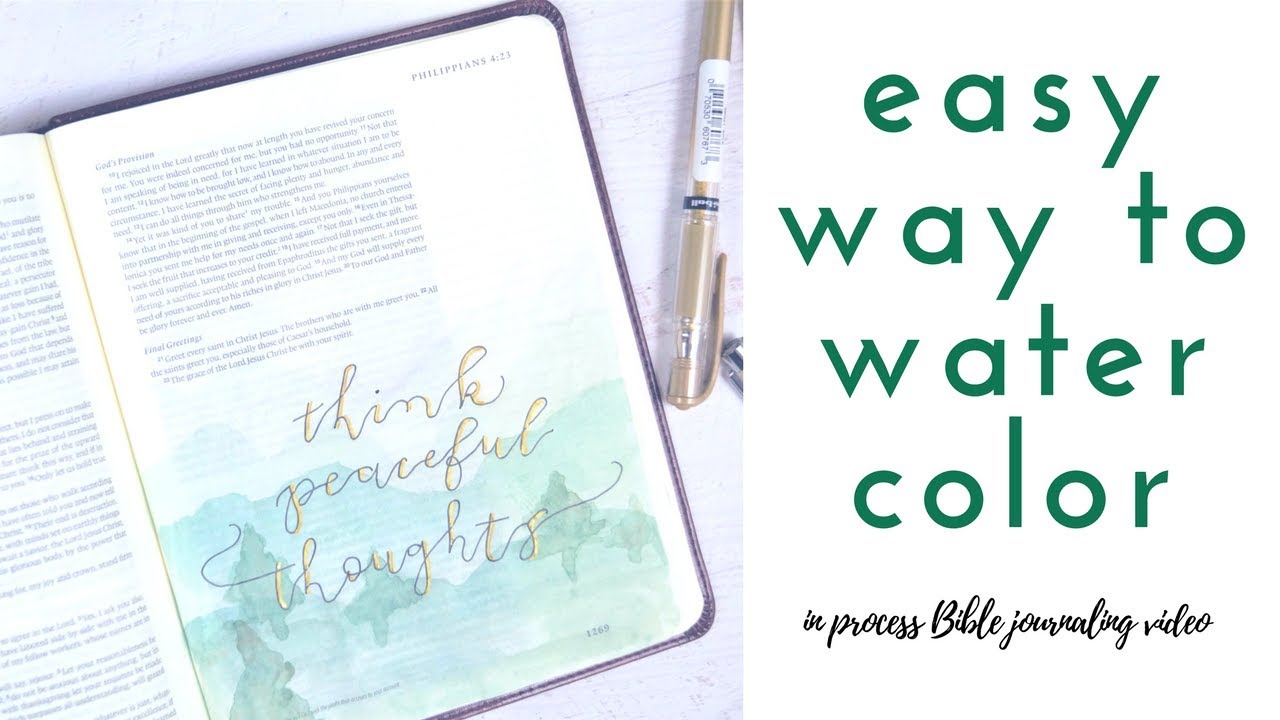 Easy Bible journaling with watercolor - In process Bible journaling ...