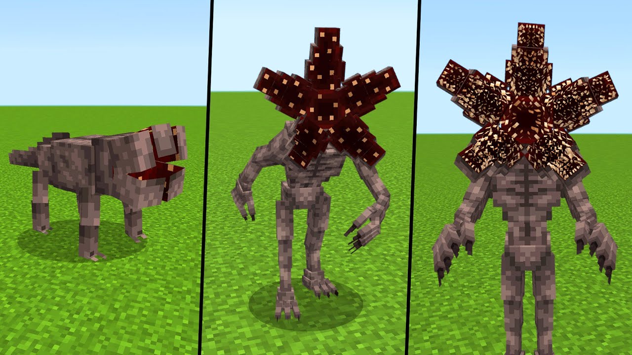 Stranger Things Demogorgon Addon Minecraft Bedrock - YouTube