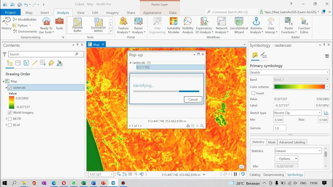 NDVI (Normalized Difference Vegetation Index) - ArcGIS Pro - YouTube