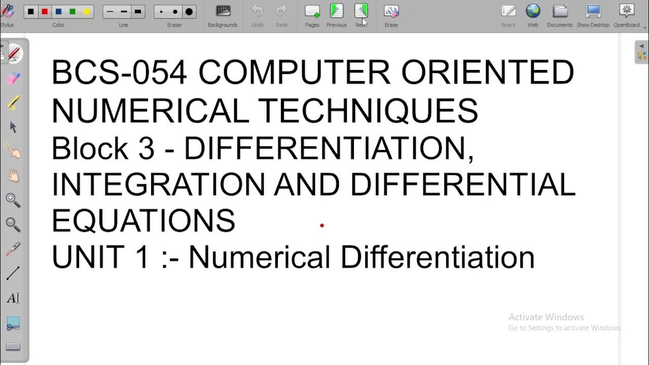 BCS054 (COMPUTER ORIENTED NUMERICAL TECHNIQUES) || BLOCK-3 Unit -1 - YouTube