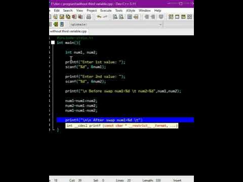 swap two number without third variable #coding #codinglife #shorts #shortfeed #viral # ...