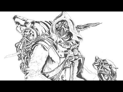 Warhammer 40k - How to ink Hadron Omega-7-7 from Darktide using pens ...