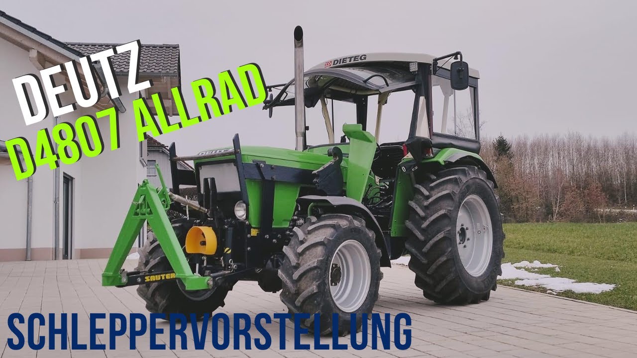 Deutz D4807 Allrad mit Edelstahlschalldämpfer und RICHTIG Qualm an der ...