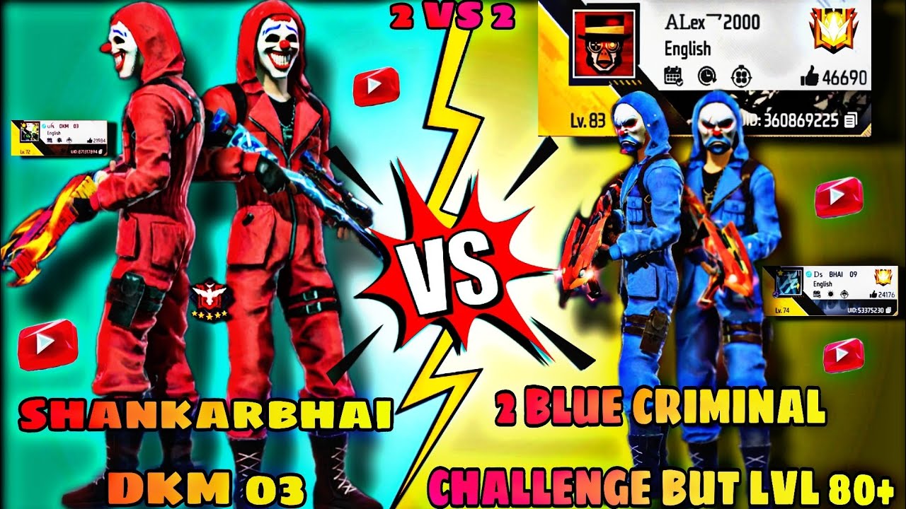 [2VS2] BLUE CRIMINAL VS RED CRIMINAL SHANKARBHAI AND DKM 03 CLASH SQUAD ...