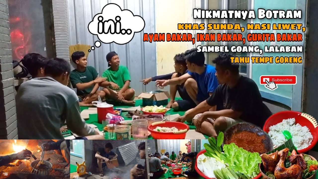 WOW NIKMAT BANGET, botram Khas Sunda masakan liwetan ayam bakar, ikan ...