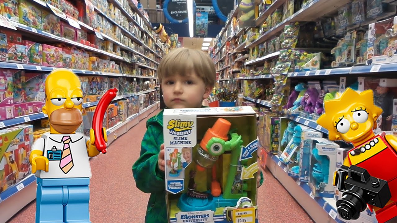 Disney Pixar Slime Machine Lego The Simpsons: Shopping - YouTube
