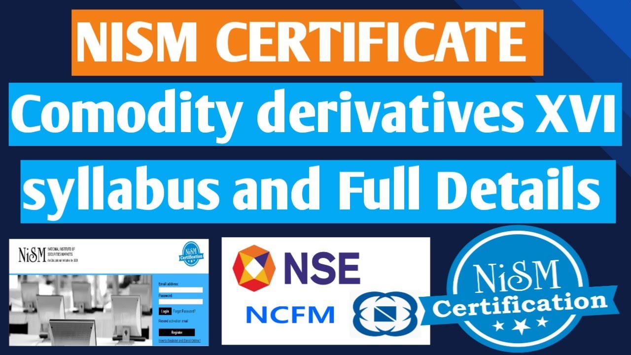 NISM- XVI Commodity Derivatives Details #NISM#NISMEXAM #nism#nismexam#nismcertificate#ncfm#ca# ...