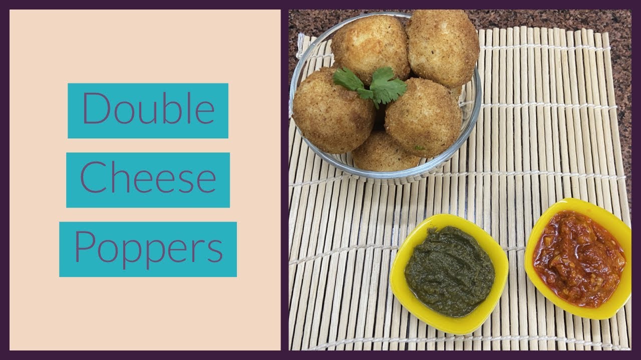 Double Cheese Poppers | Easy Cheesy Snack recipe - YouTube