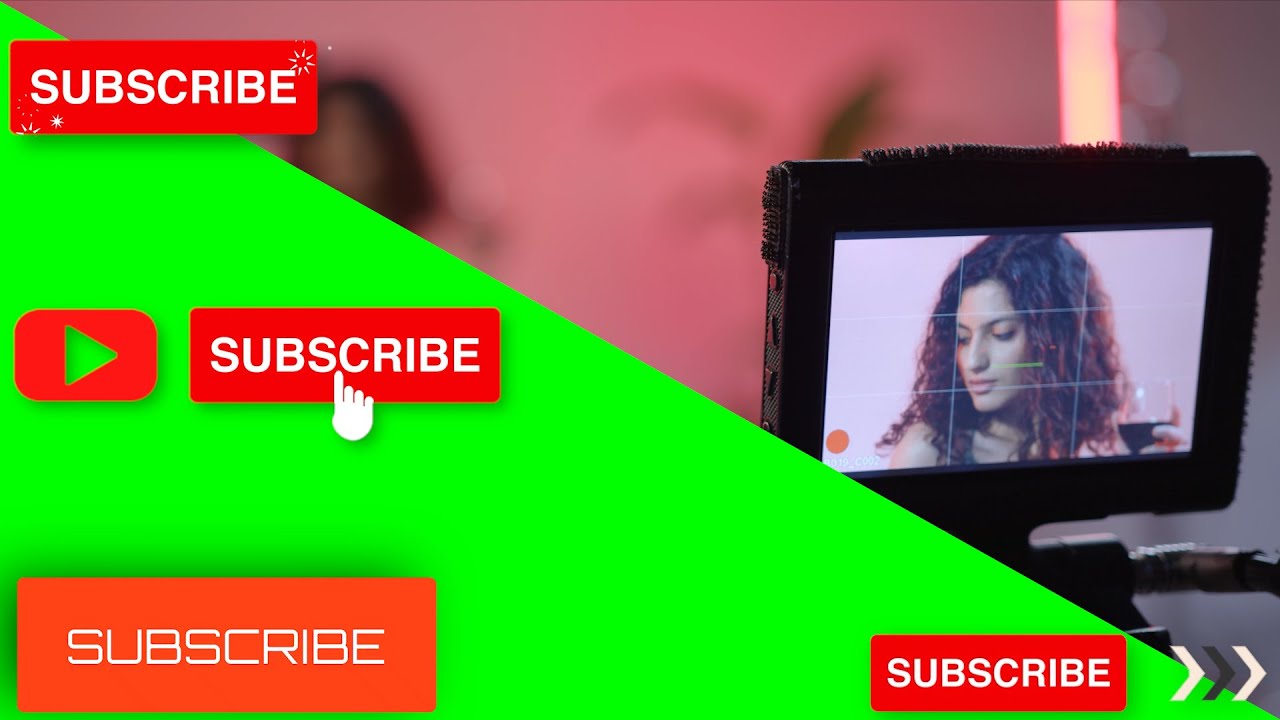 TOP 4 BUTTONS SUBSCRIBE FOOTAGE ON GREEN BACKGROUND ON TIK TOK ...