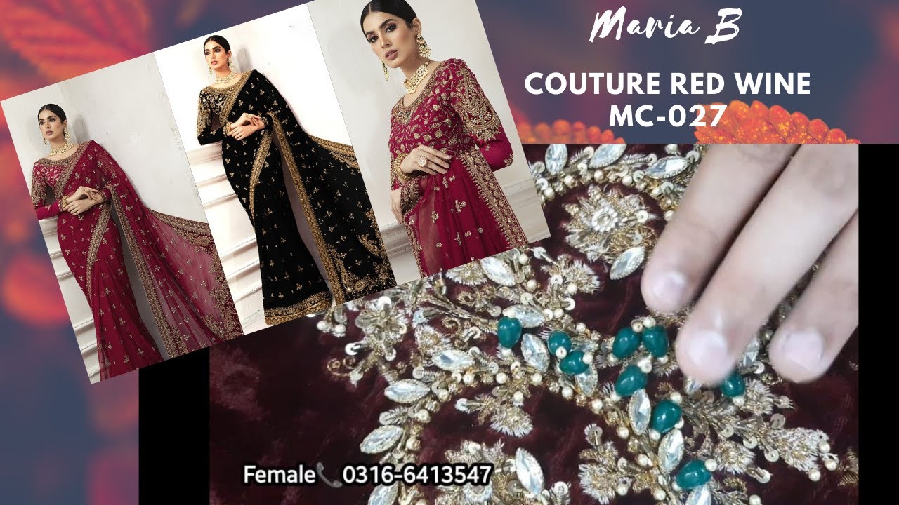 Maria B. Saree 2021 Designs | Maria B Black Handmade Saree | Party Wear ...