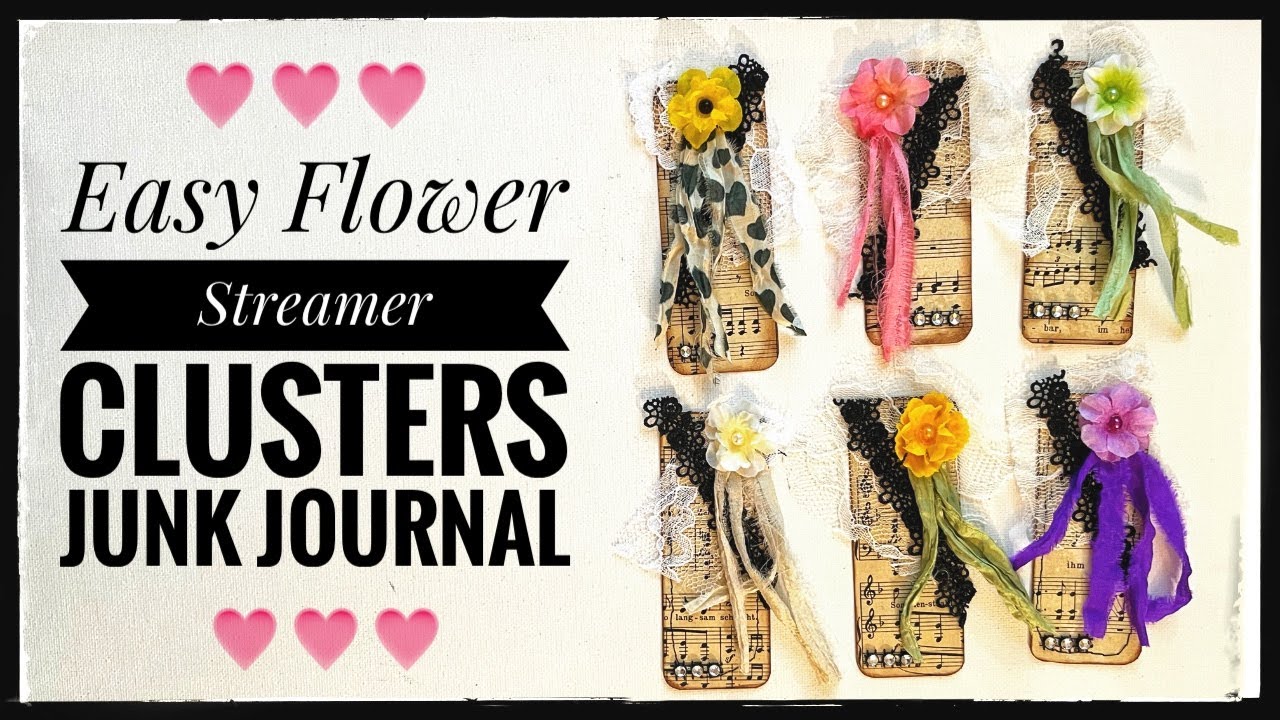 Easy - Flower Streamer Clusters - Junk Journal - YouTube