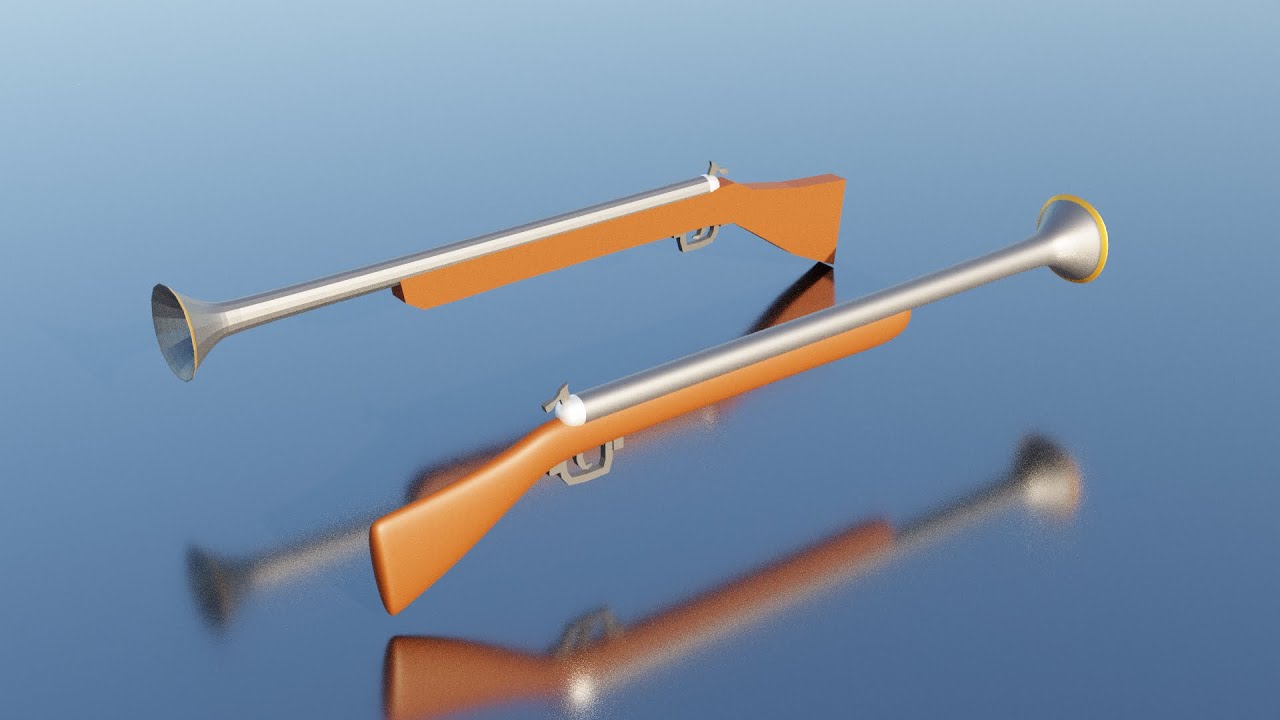 Blender tutorial - Low polygon musket - YouTube