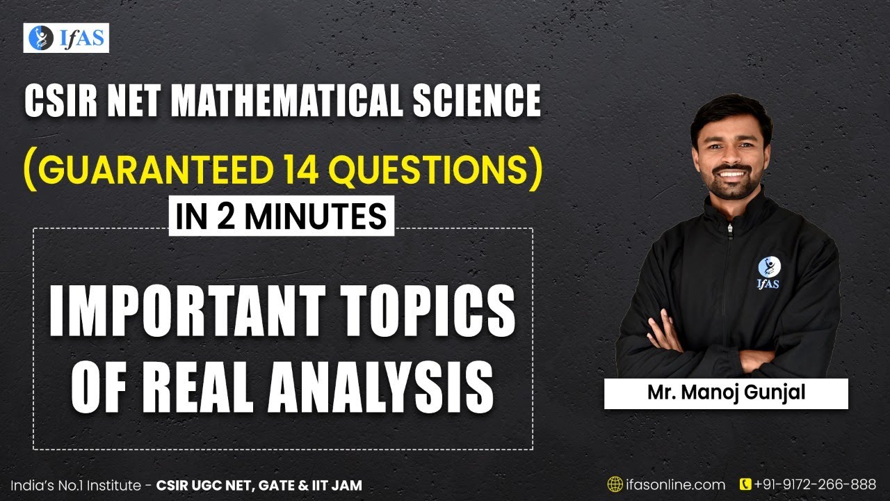 Important topics of Real Analysis - Guaranteed 14 Questions in just 2 ...