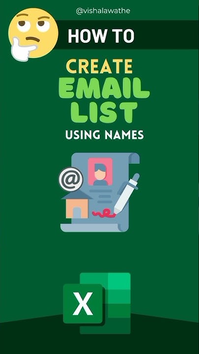 Create Email List Using Names in Excel #shorts #youtubeshorts #trending #viral #howto - YouTube