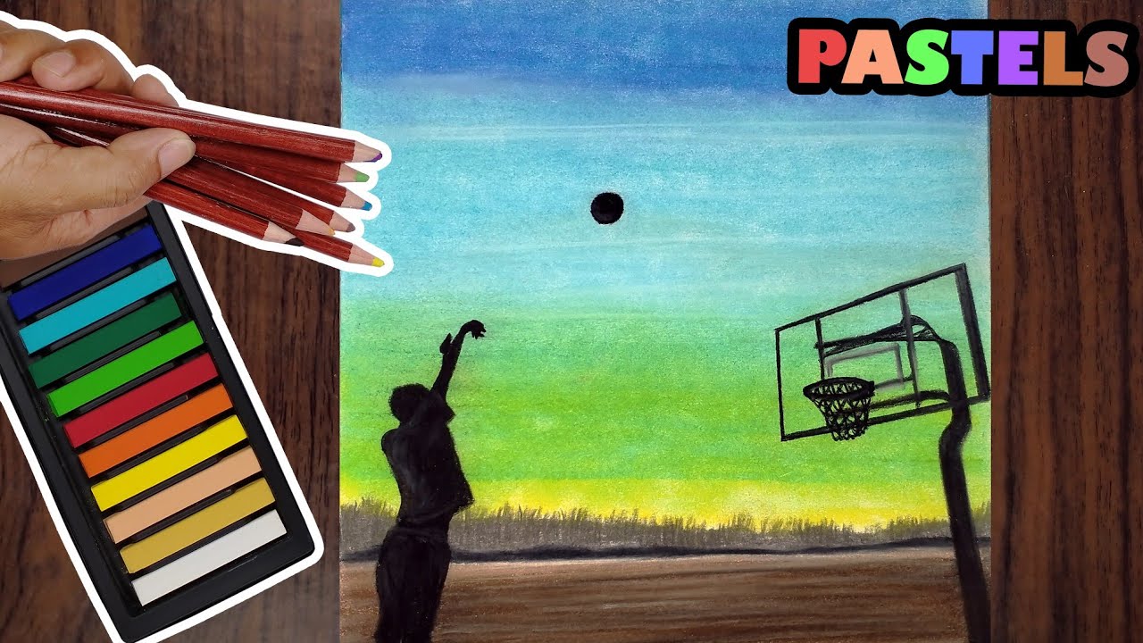 How to Draw a Man Playing Basketball / Easy Step by Step Drawing for ...