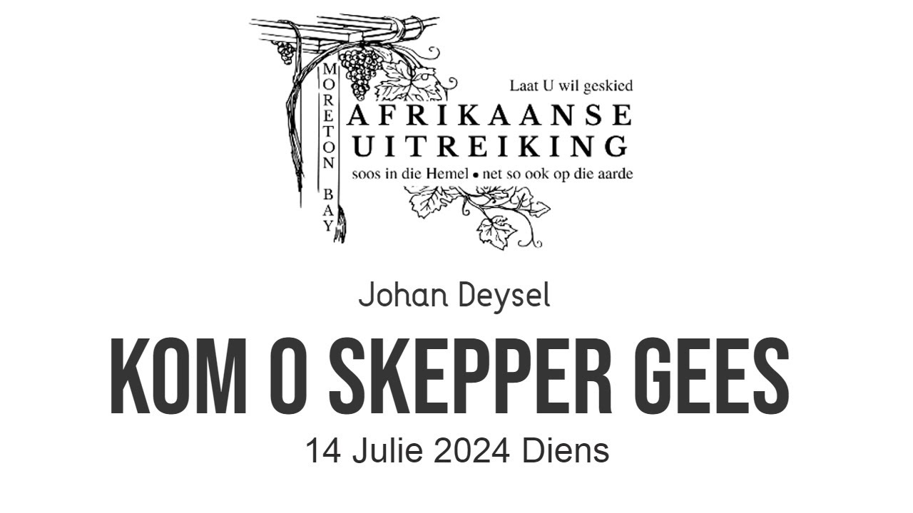 Kom O Skepper Gees | Erediens - 14 Julie 2024 - YouTube